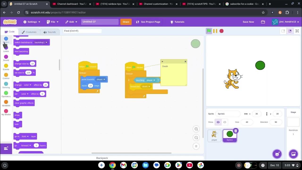 How to make zombie AI in scratch - YouTube