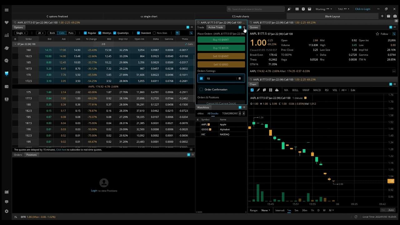 Webull Option Layout - YouTube