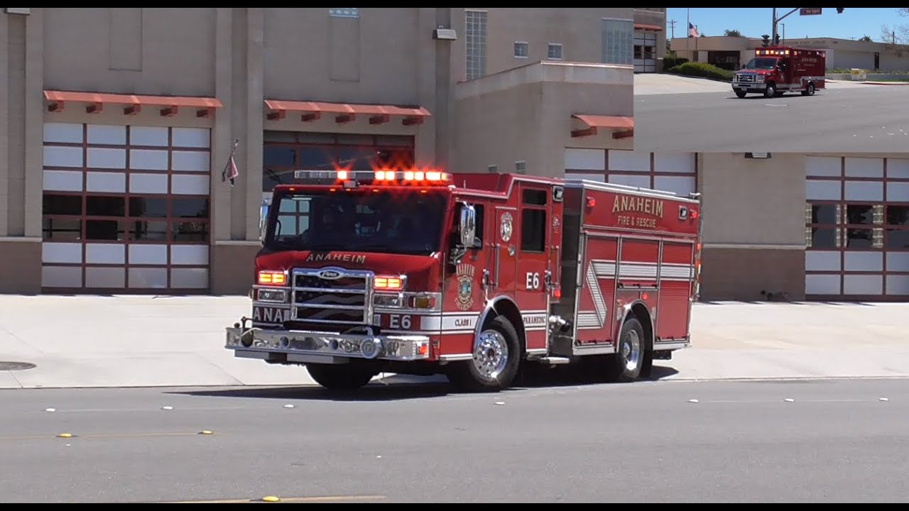 Anaheim Fire & Rescue Engine & Ambulance 6 Responding - YouTube