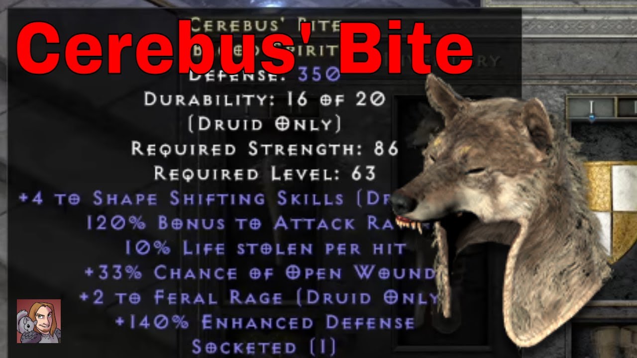 D2R Unique Items - Cerebus' Bite (Blood Spirit) - YouTube