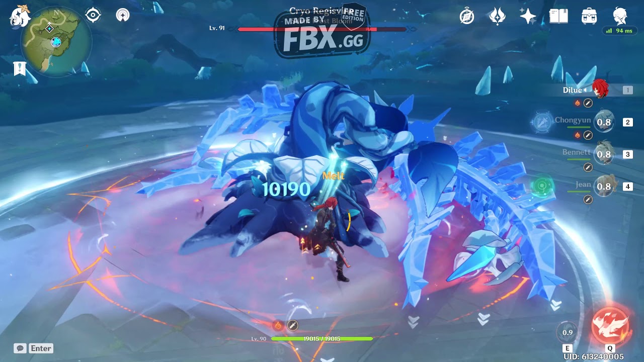 ONE PHASE CRYO FLOWER W/ DILUC E (Melt Team DPS) - YouTube