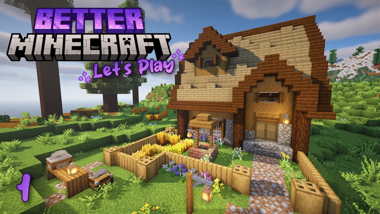 Cozy Little Farmhouse 🌱 | Better Minecraft Let's Play | Ep 1 - YouTube