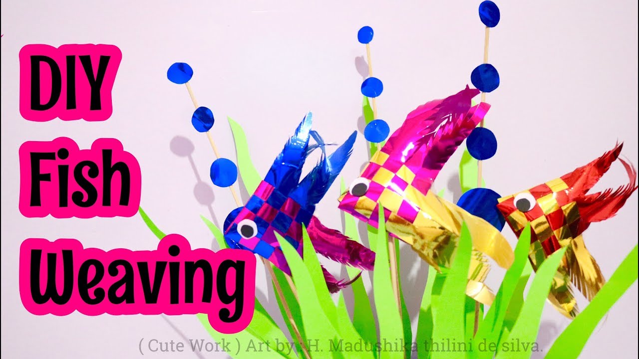 How to make a Fish Weaving 🐟Paper Ribbon Crafts #foryou #diy #trending ...