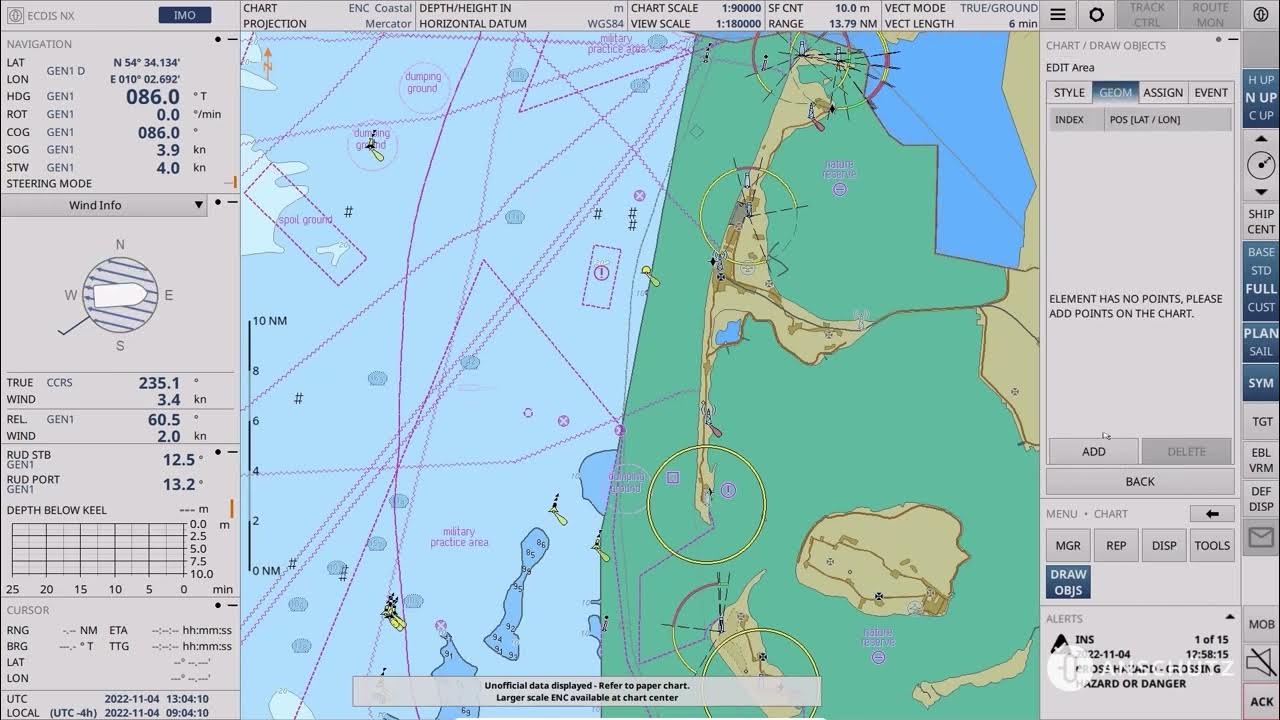 ECDIS NX Plus Feature Area Alert (ECDIS) - YouTube