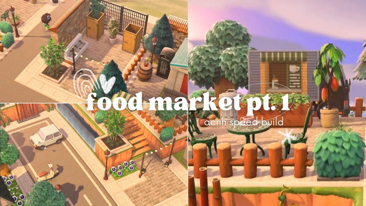 [ACNH] EP.1 Food Market pt1🥕🌱 SPEED BUILD - pugcie - YouTube