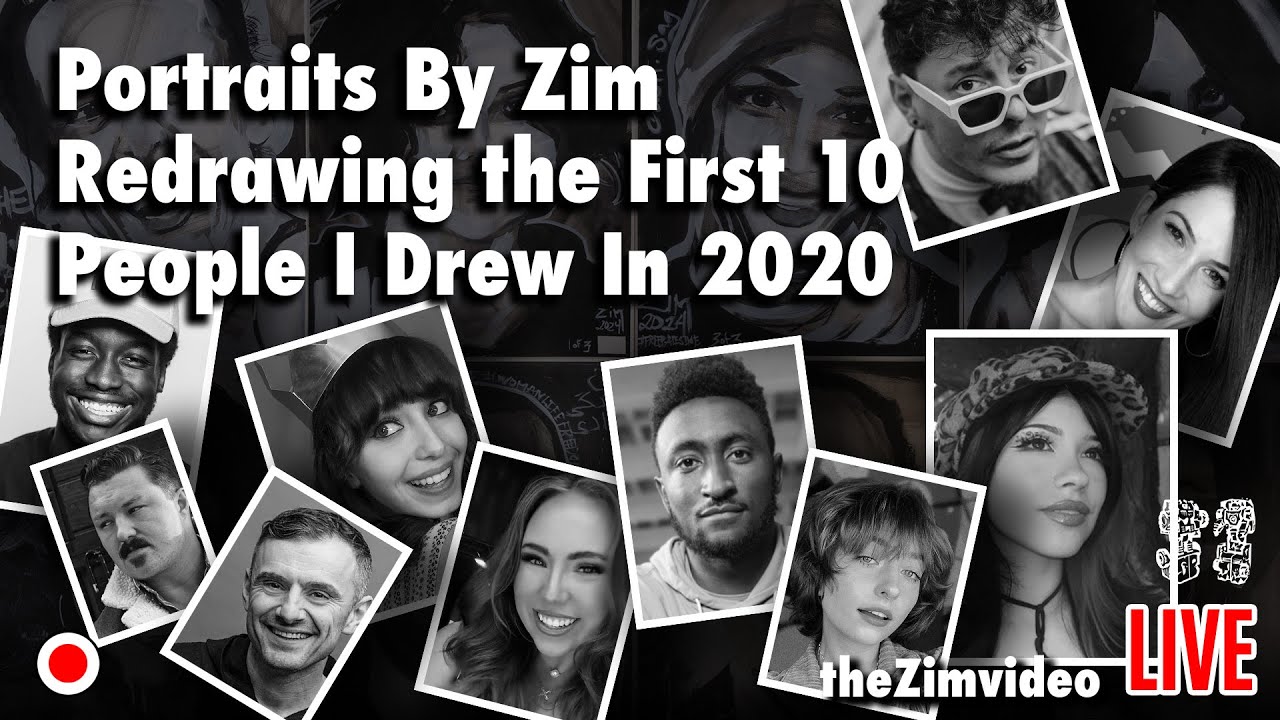 Portraits By Zim Redrawing The First 10 People I Drew In 2020 Part 4 ...