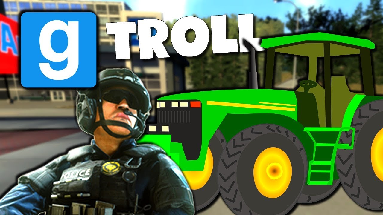 LA POLICE EN TRACTEUR DANS LE KFC ! GMOD DarkRP - YouTube