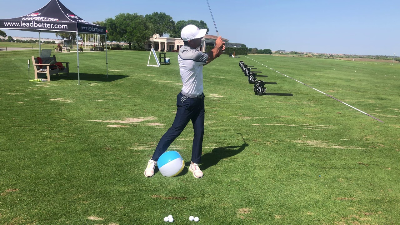 Golf Swing Drill - How to use your legs and hit a draw - YouTube