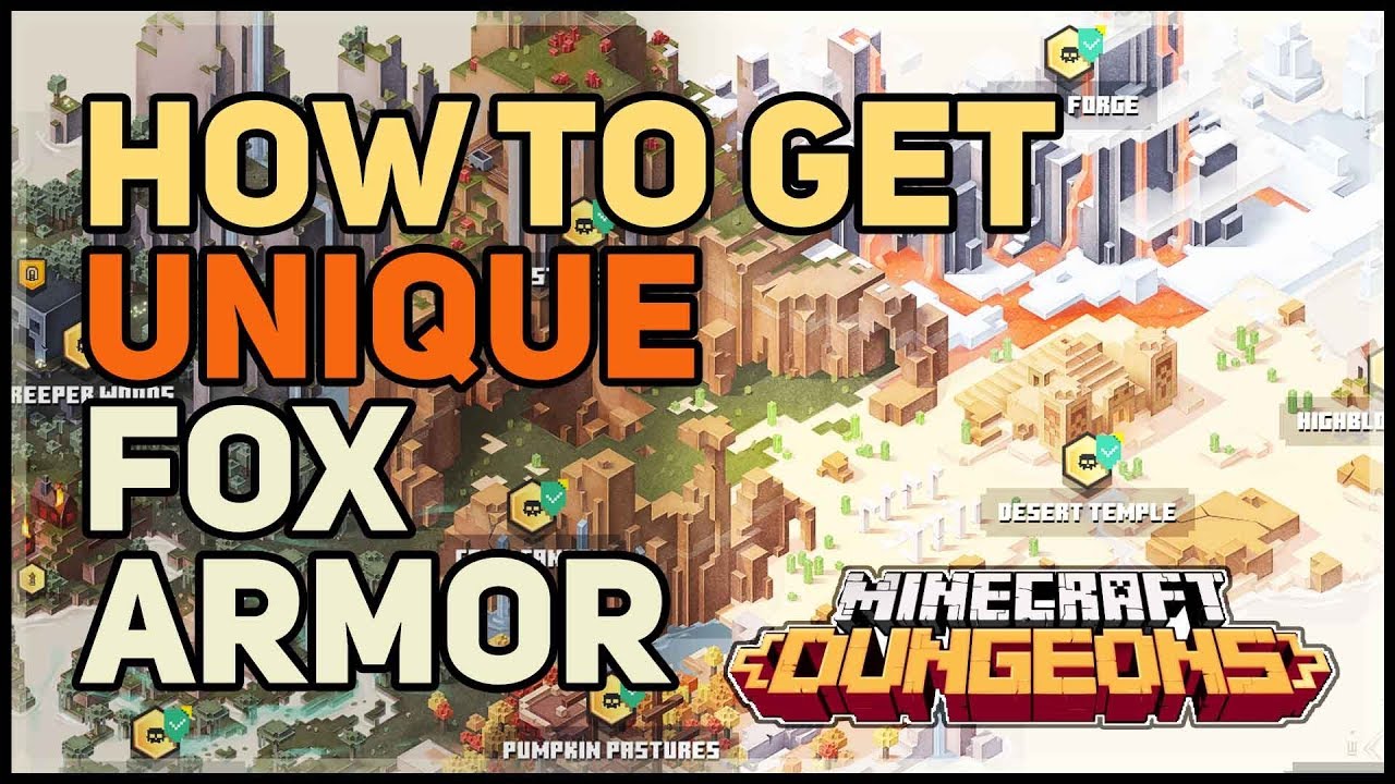 How to get Fox Armor Minecraft Dungeons Unique Wolf Armor - YouTube