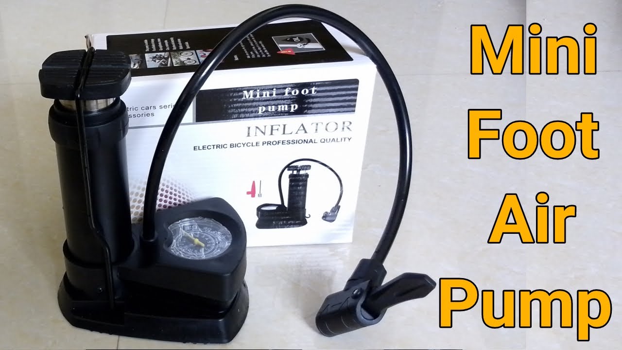 Mini foot pump for bike car | Mini foot pump unboxing - YouTube