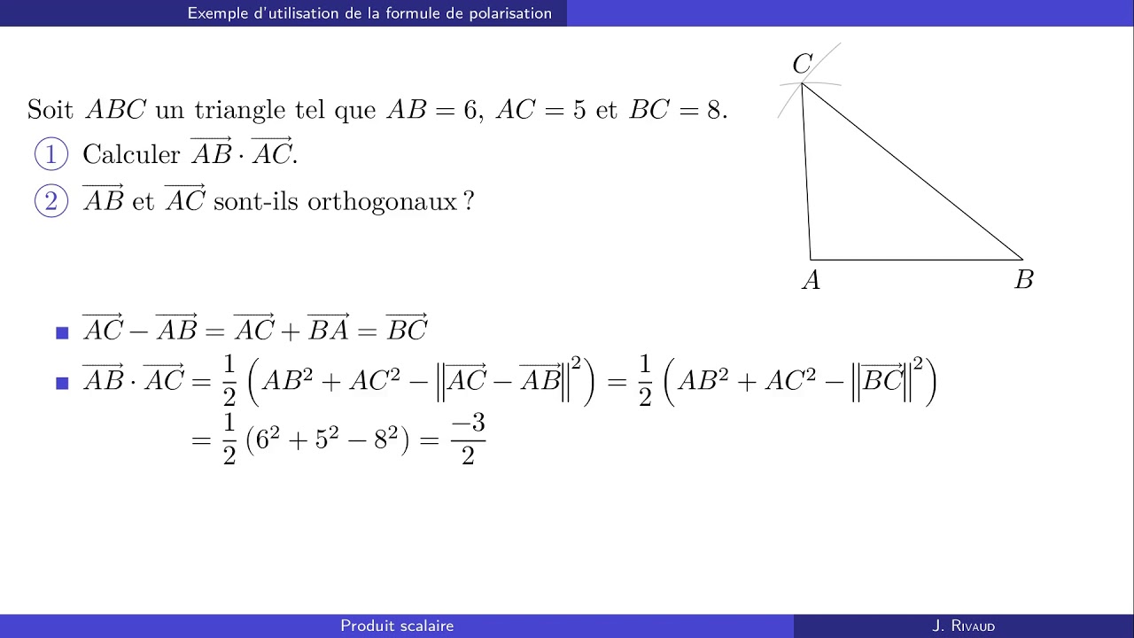 Exemple d'application d'une formule de polarisation - YouTube