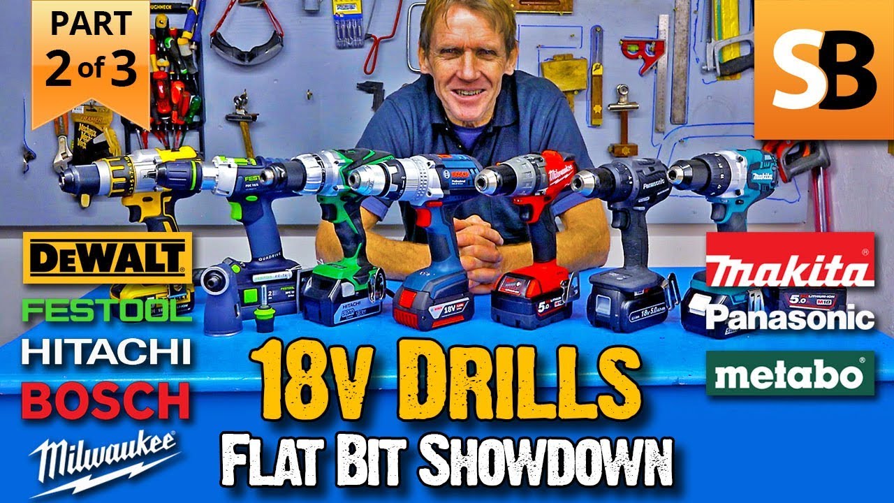 18v Drills - Best Flat Bit Performance Review - YouTube