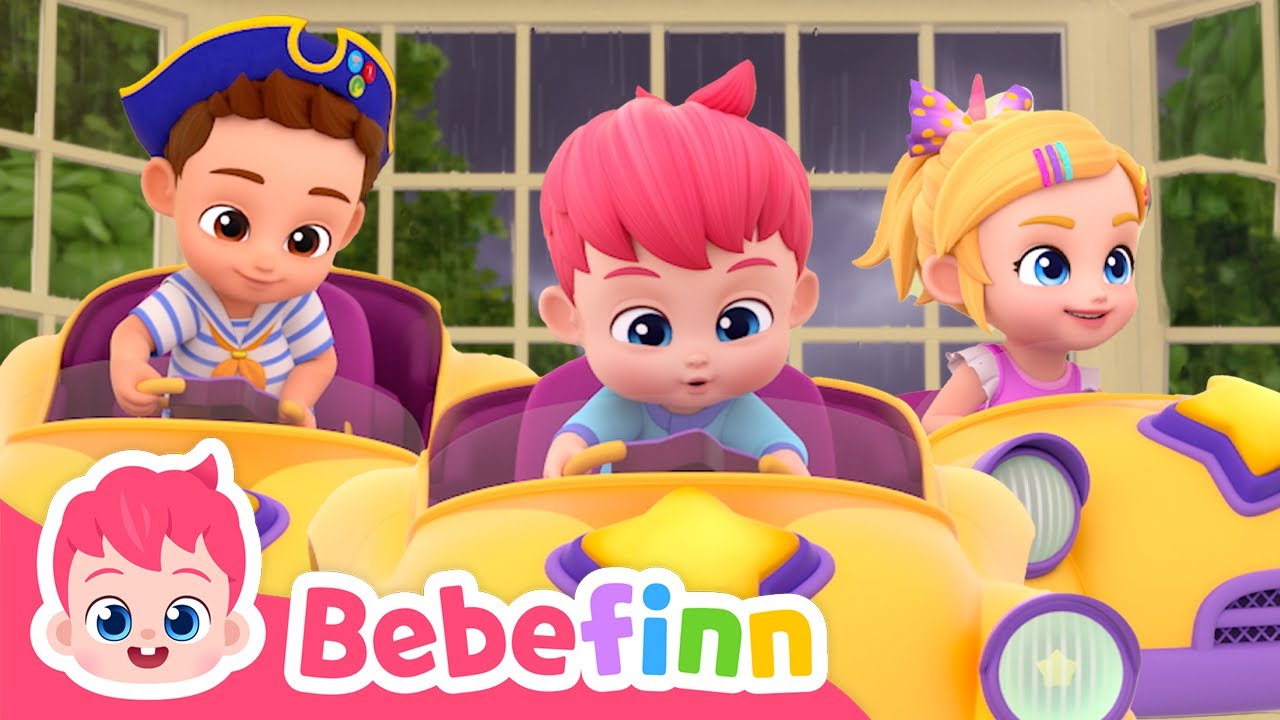 Go Away Rain!☔️ Baby Cars are COMING! | Bebefinn and Baby Shark ...