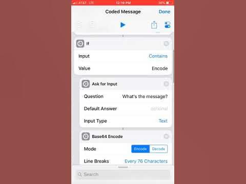 Encode and Decode a Message (iOS shortcut) - YouTube