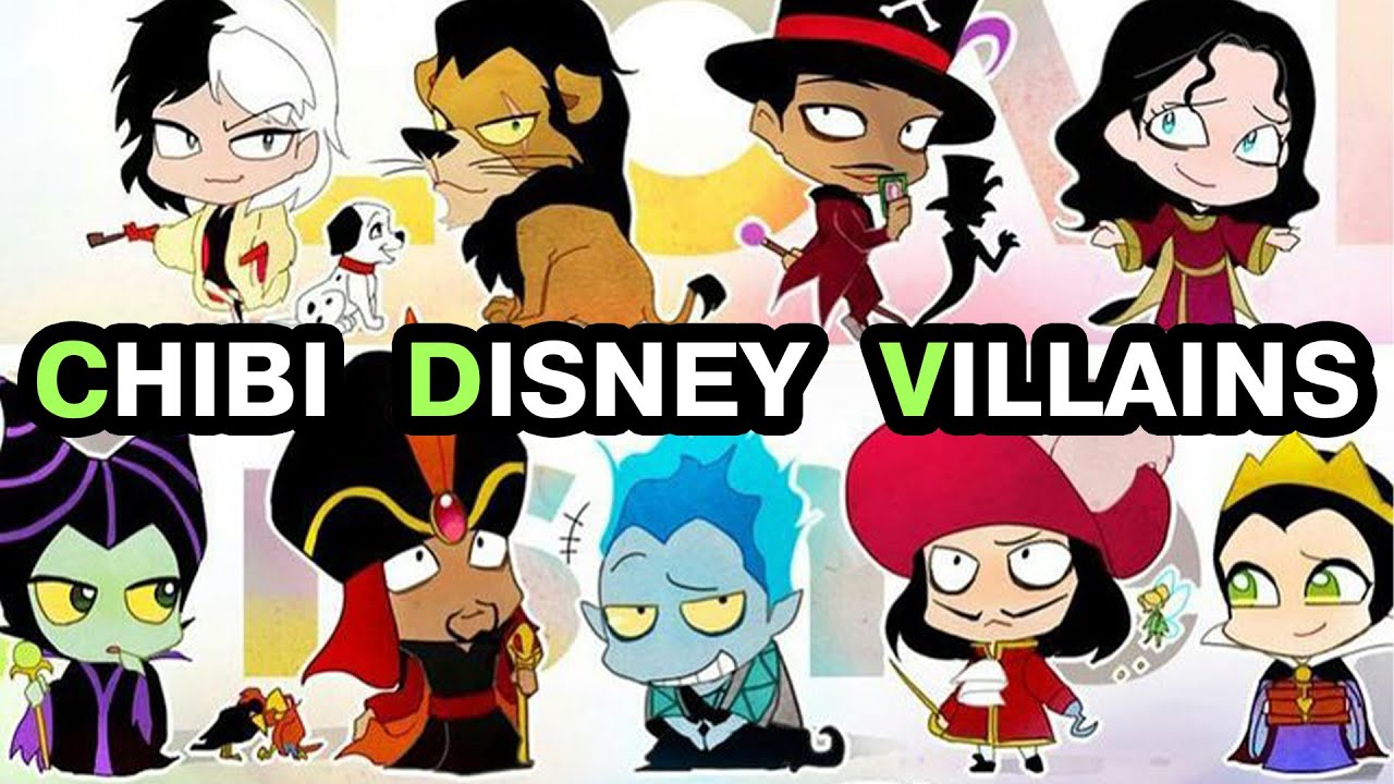 Disney Chibi Villains | Cartoon Characters - YouTube