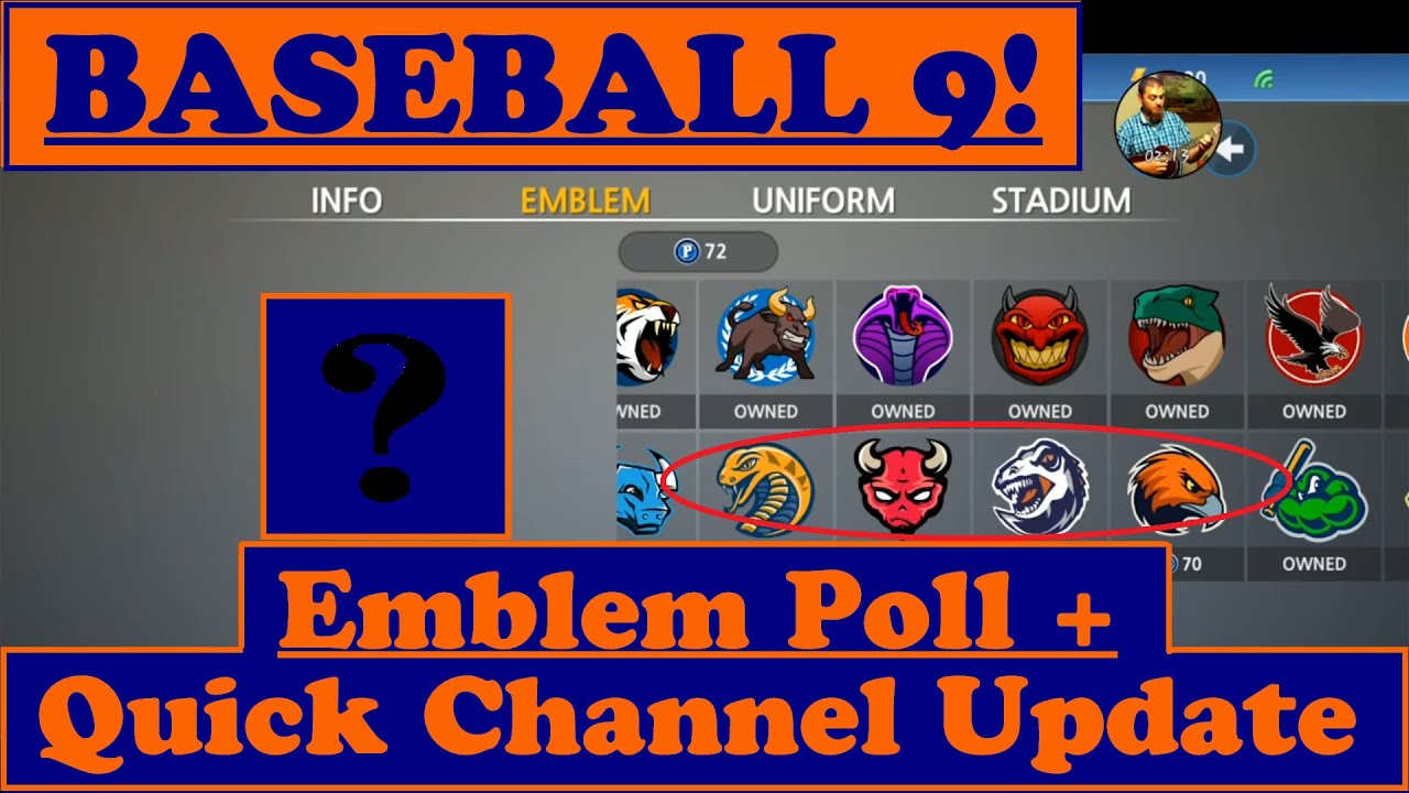 BASEBALL 9 | Quick Update & Emblem Poll - YouTube