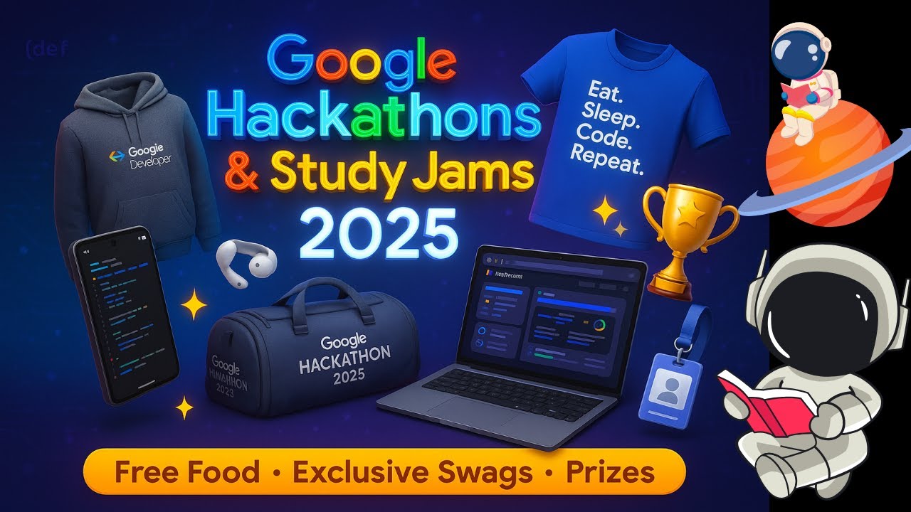 Google Hackathons & Study Jams 2025: Build, Learn & Win! 🚀 Free Food ...