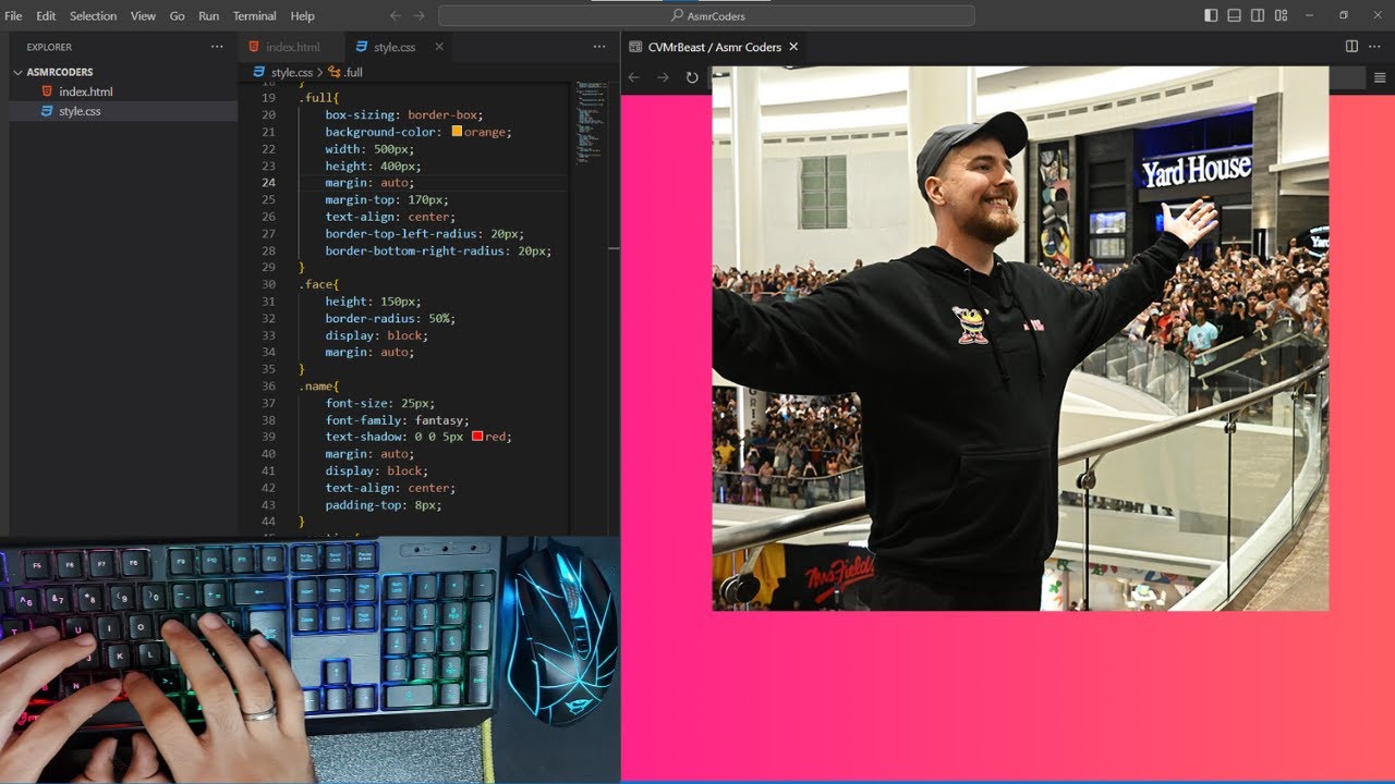 Fast Programming - Programming with @MrBeast - No Talking - YouTube