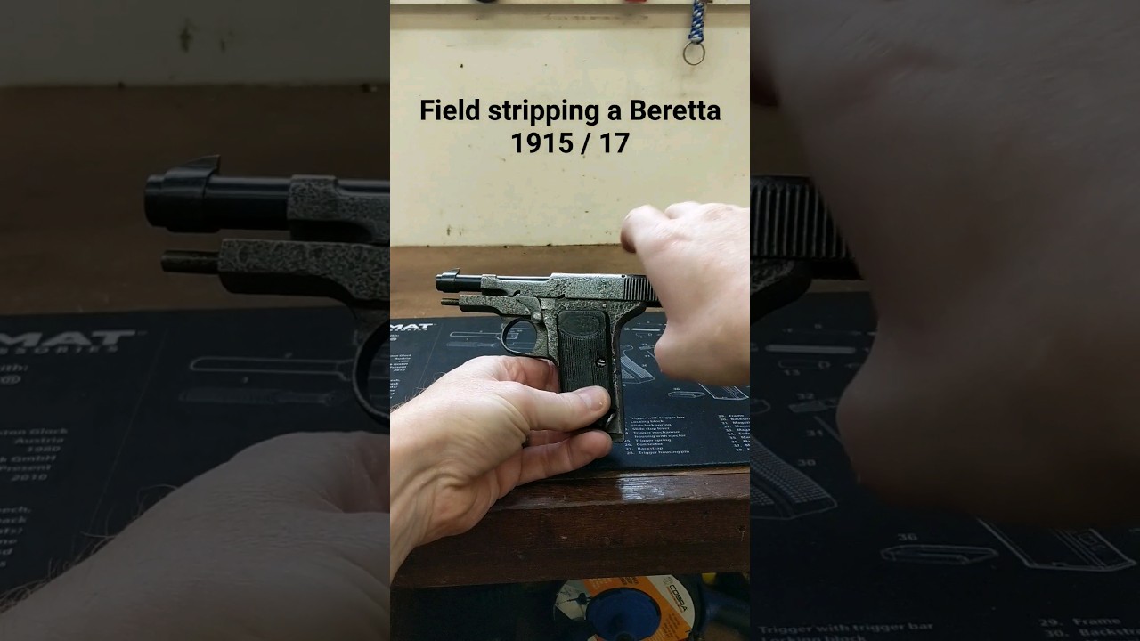 Field stripping an old worn Beretta 1915 / 17 - YouTube