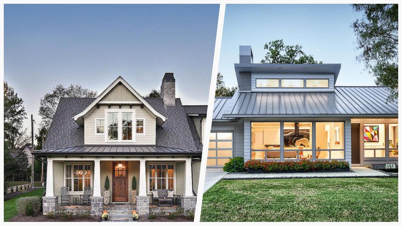 75 Gray House Exterior Design Ideas You'll Love 🌈 - YouTube