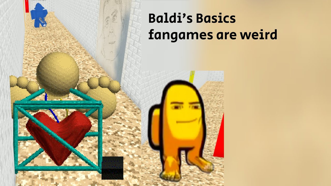 Chasing children in a Baldi's basics fangame - YouTube