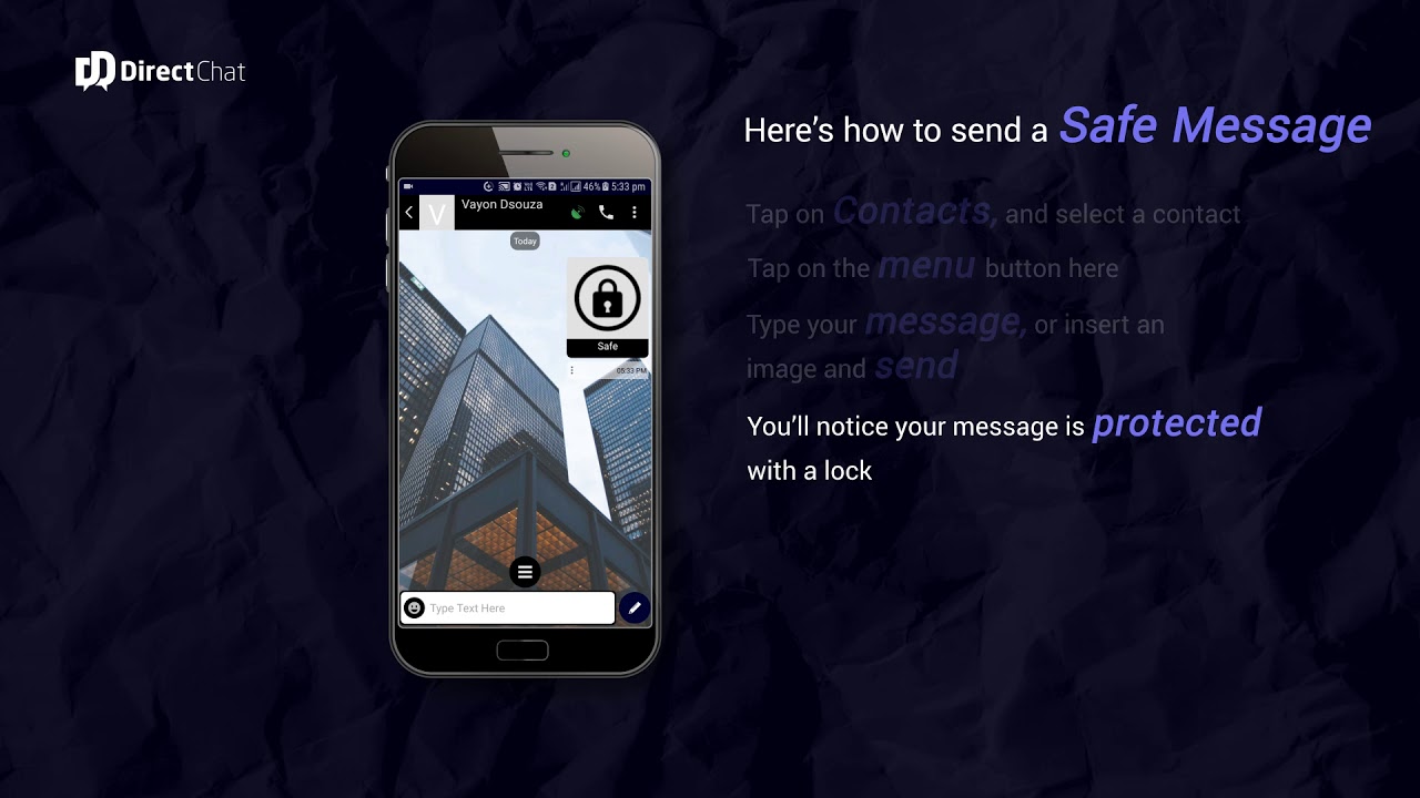 Direct Chat- Learn how to send a Safe Message - YouTube