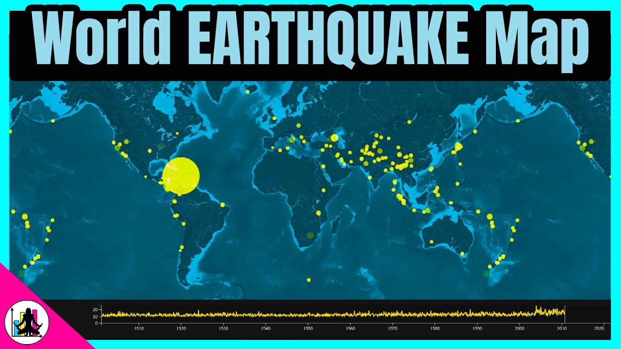 Every Earthquake | Timelapse: 1900 - 2021 | Animated Maps 🌊📊 - YouTube