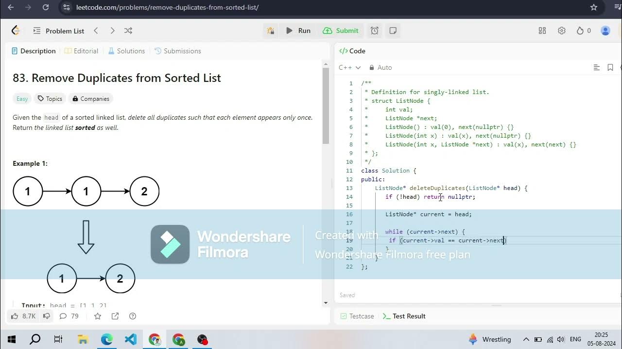 Leetcode.83 Remove Duplicates from Sorted List problem for Interview # ...