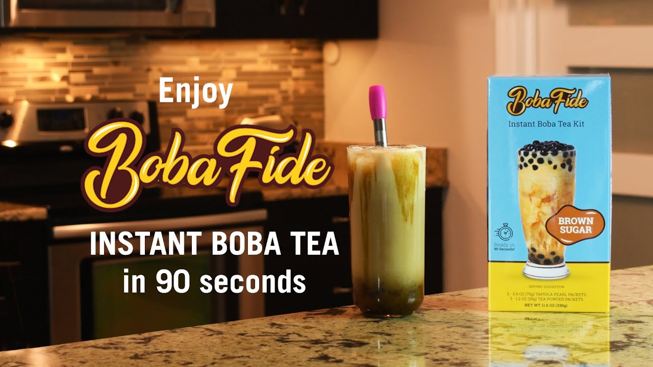 Boba Fide Instant Bubble Tea Kit Brown Sugar Flavor Instructional Video ...