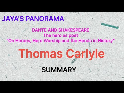 DANTE AND SHAKESPEARE The hero as poet by Thomas Carlyle - SUMMARY ...