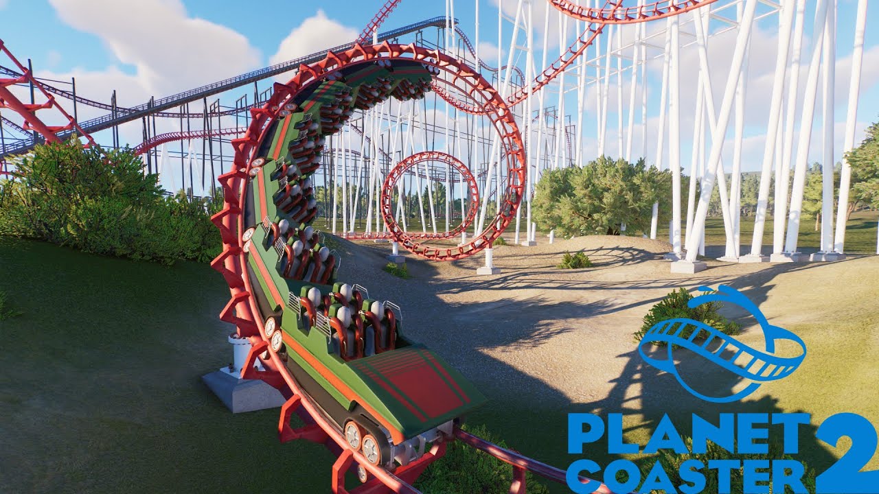 planet coaster 2 six flags magic mountain ep 5 building x2 area - YouTube