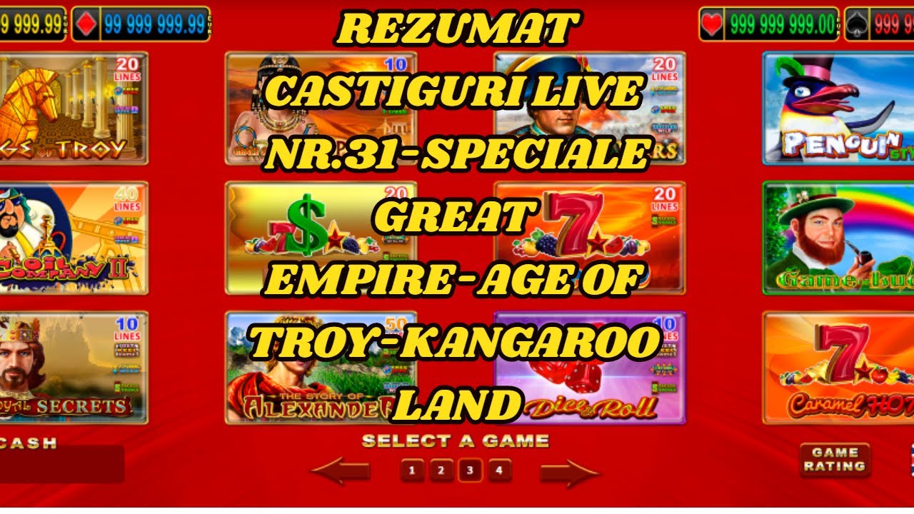REZUMAT CASTIGURI LIVE NR.31 PARTEA 1 SPECIALE GREAT EMPIRE,AGE OF TROY ...