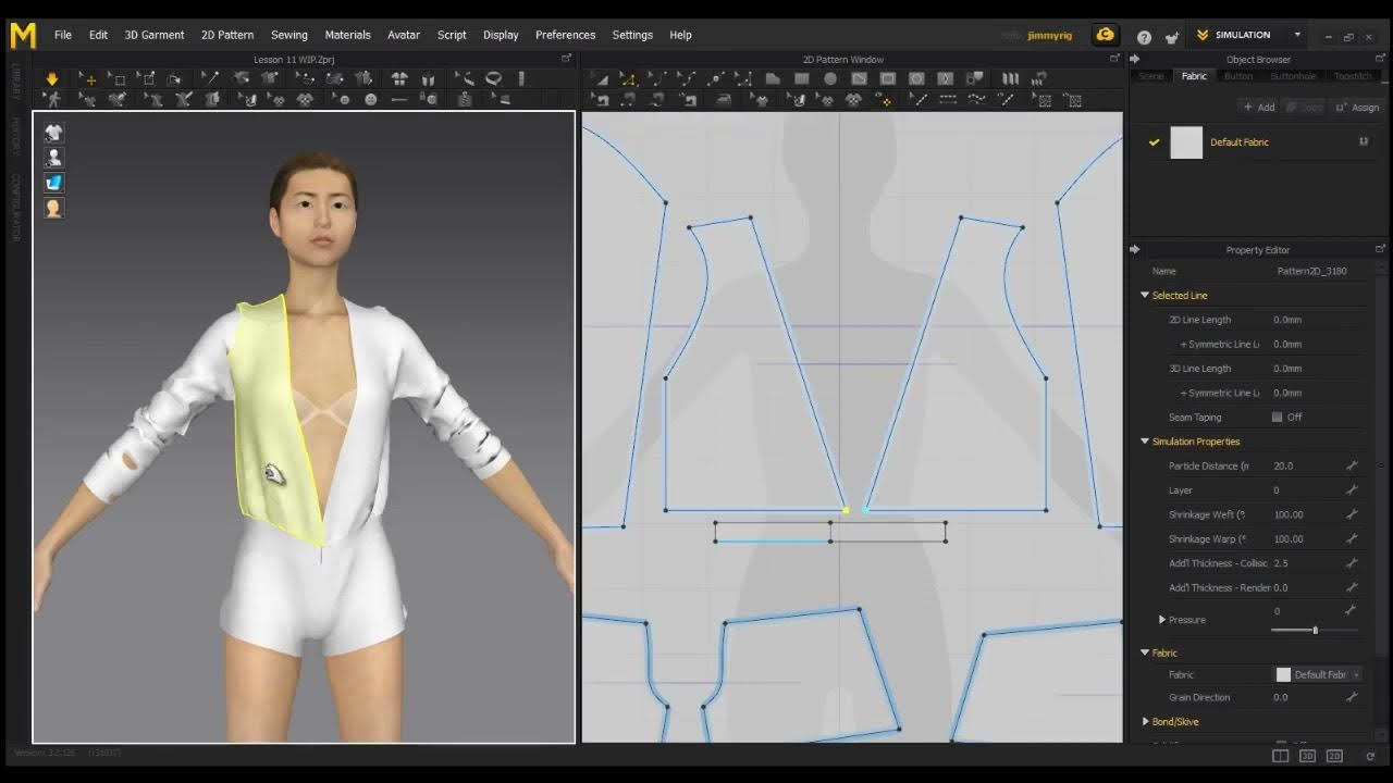 Marvelous Designer Tutorial Basic l Creating Overlapping and neck shirt ...