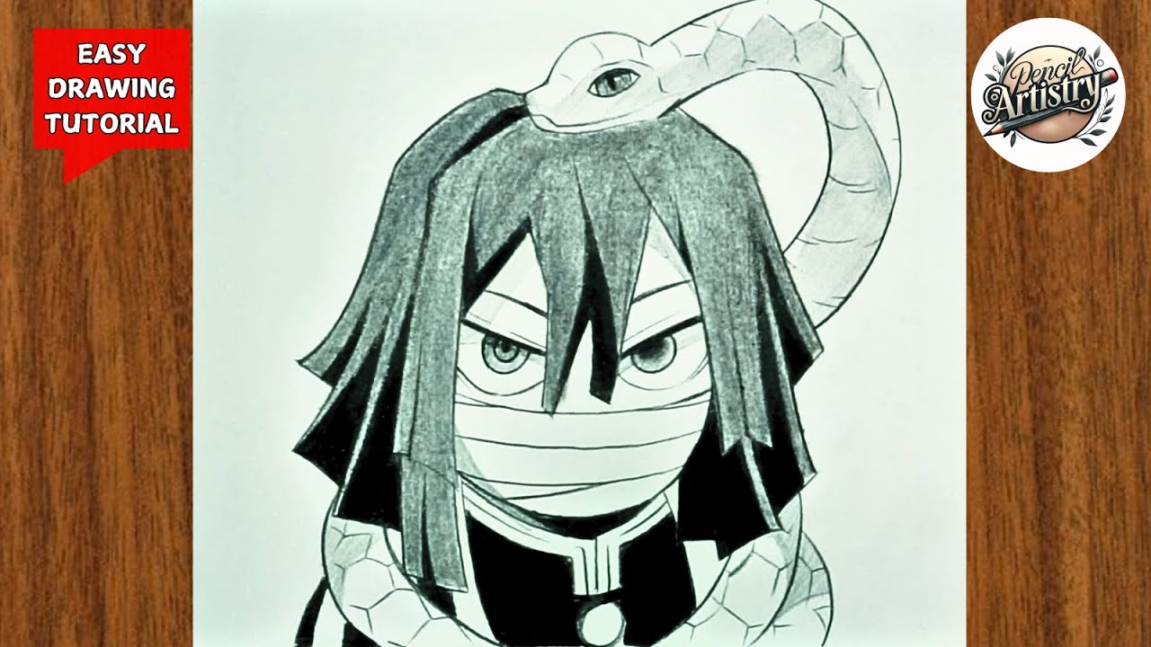 Anime Sketch | How to Draw Obanai Iguro from Demon Slayer | Pencil ...