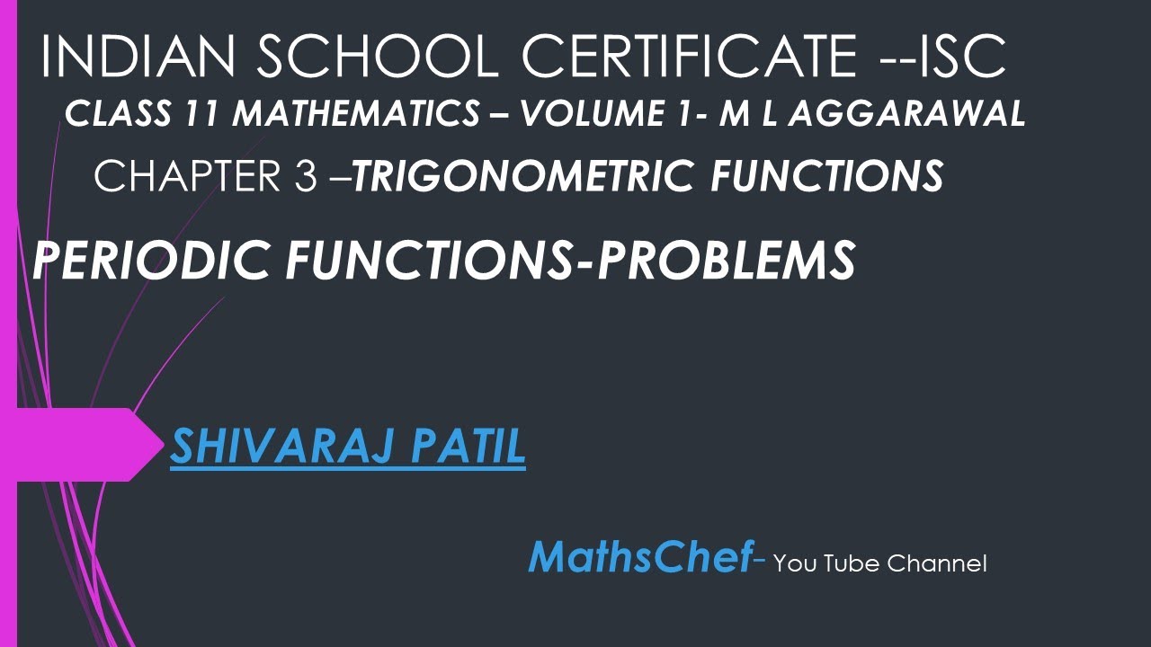 PERIODIC FUNCTIONS- SOLVED PROBLEMS - YouTube