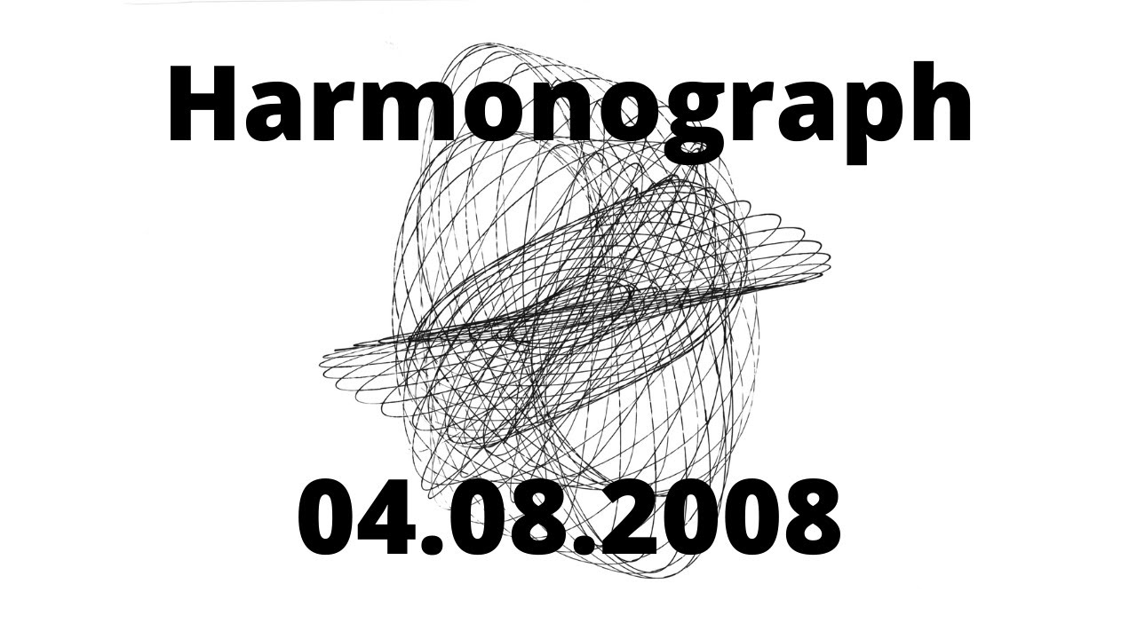 Harmonograph set to draw the 04.08.2008 - YouTube
