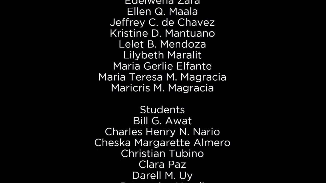 2016-2017 End Credits - YouTube