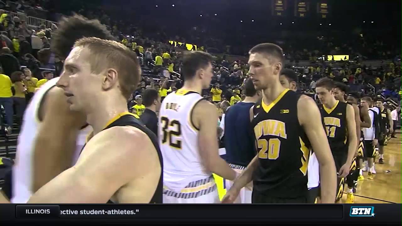 Iowa at Michigan - Men's Basketball Highlights - YouTube
