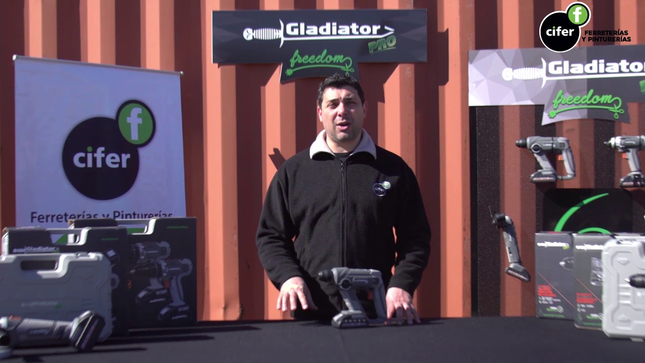 Rotomartillo Recargable 18V - Gladiator Pro - YouTube