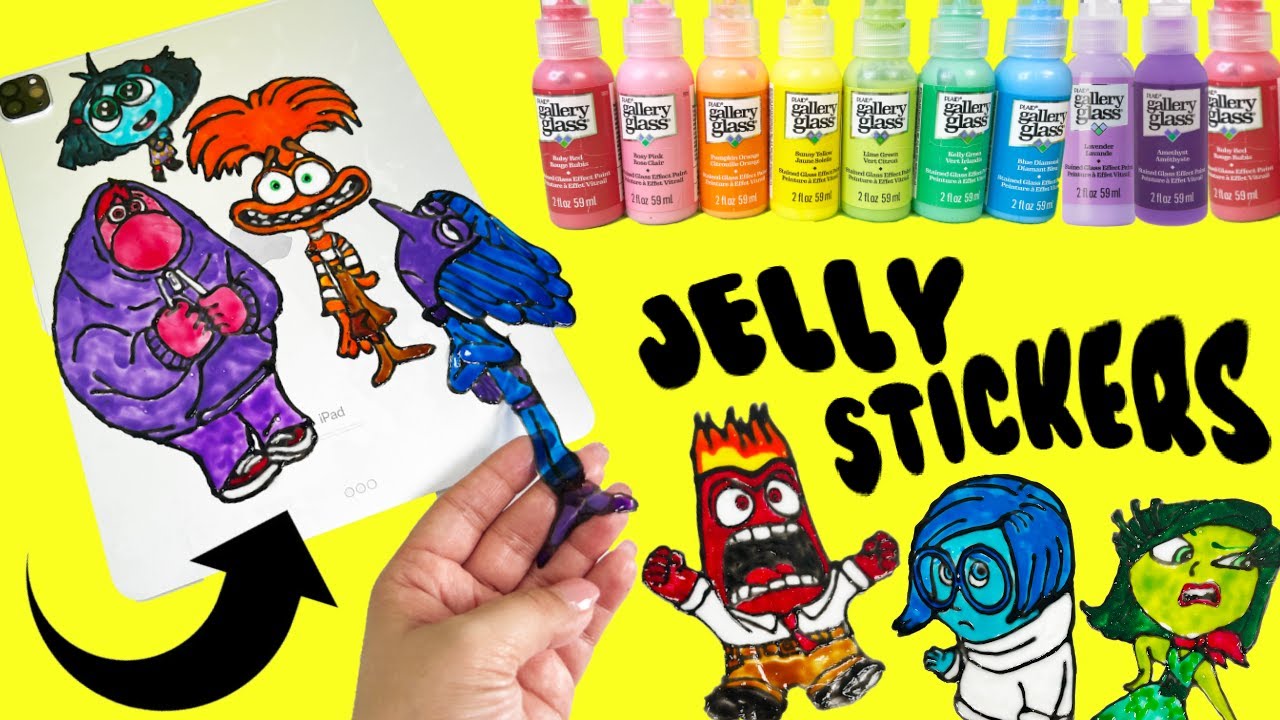 Inside Out 2 DIY Jelly Stickers Activity Fun Crafts for Kids - YouTube