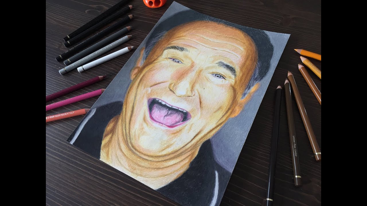 Drawing Robin Williams - Time lapse portrait - YouTube