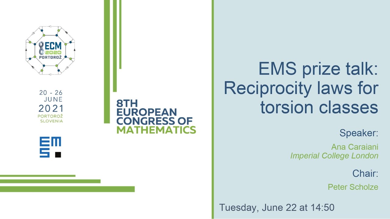 8ECM EMS Prize Lecture: Ana Caraiani - YouTube