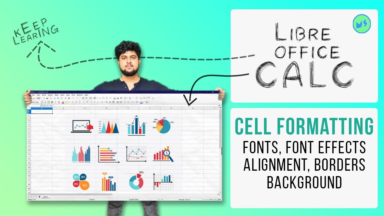 Cell formatting, Fonts, Font Effects, Alignment, Borders, Background ...