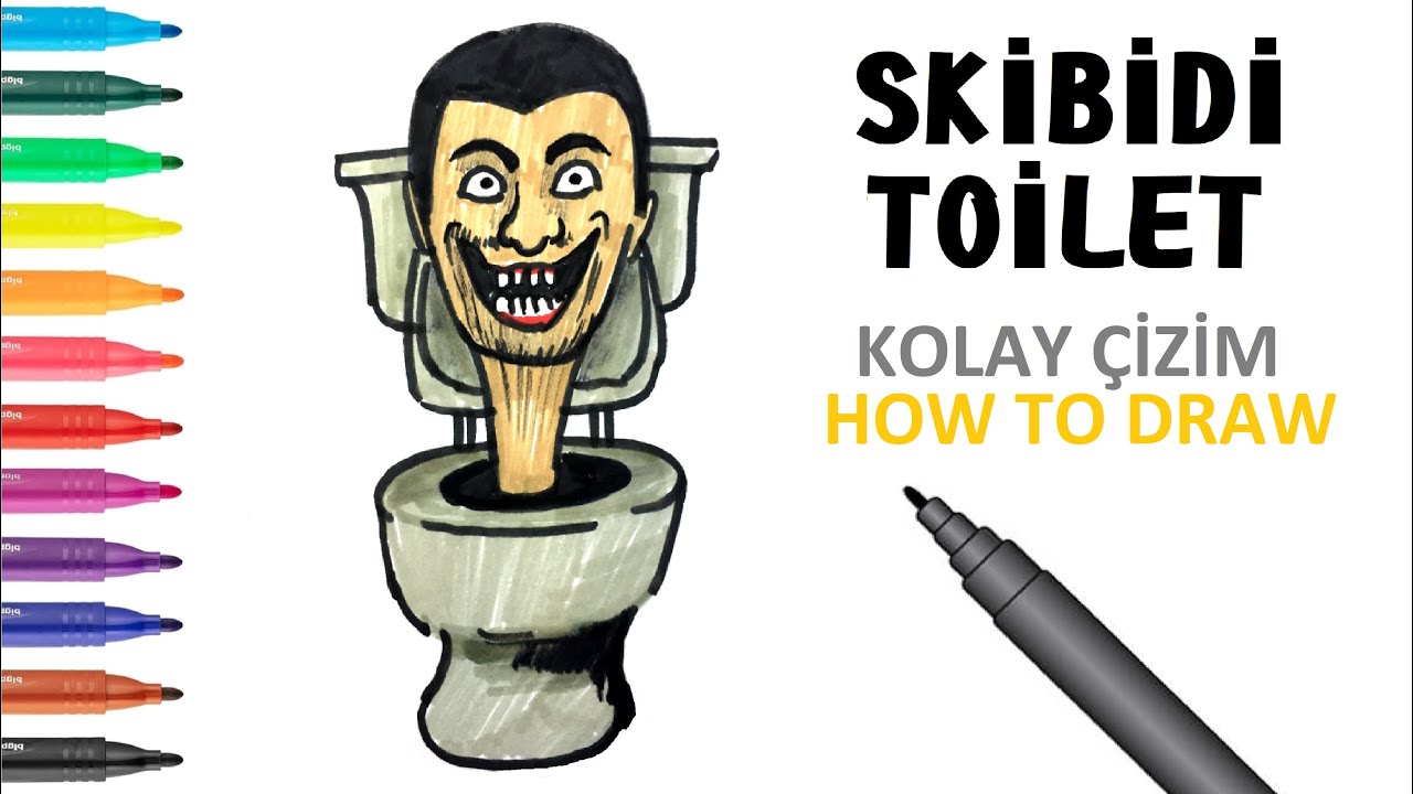 Easy Drawing Skibidi Toilet I Kolay Skibidi Tuvalet Çizimi I How To ...