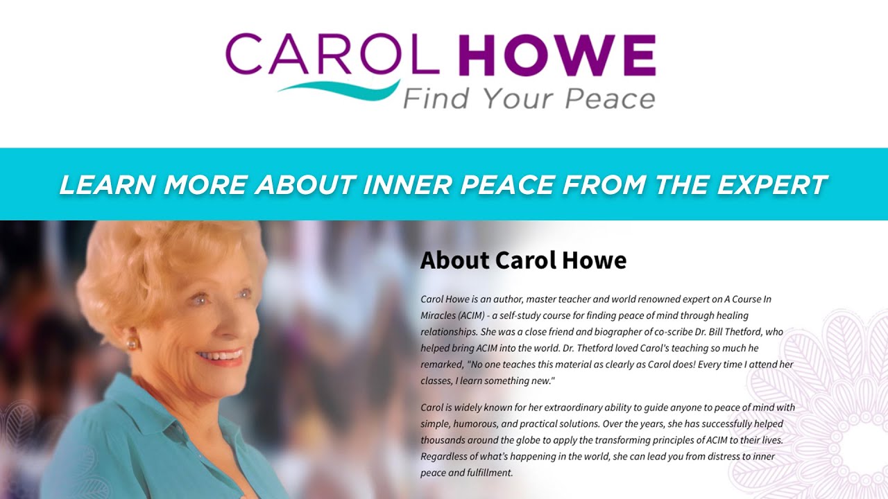 Carol Howe Talks with The Living Miracles Center on The Art of ...