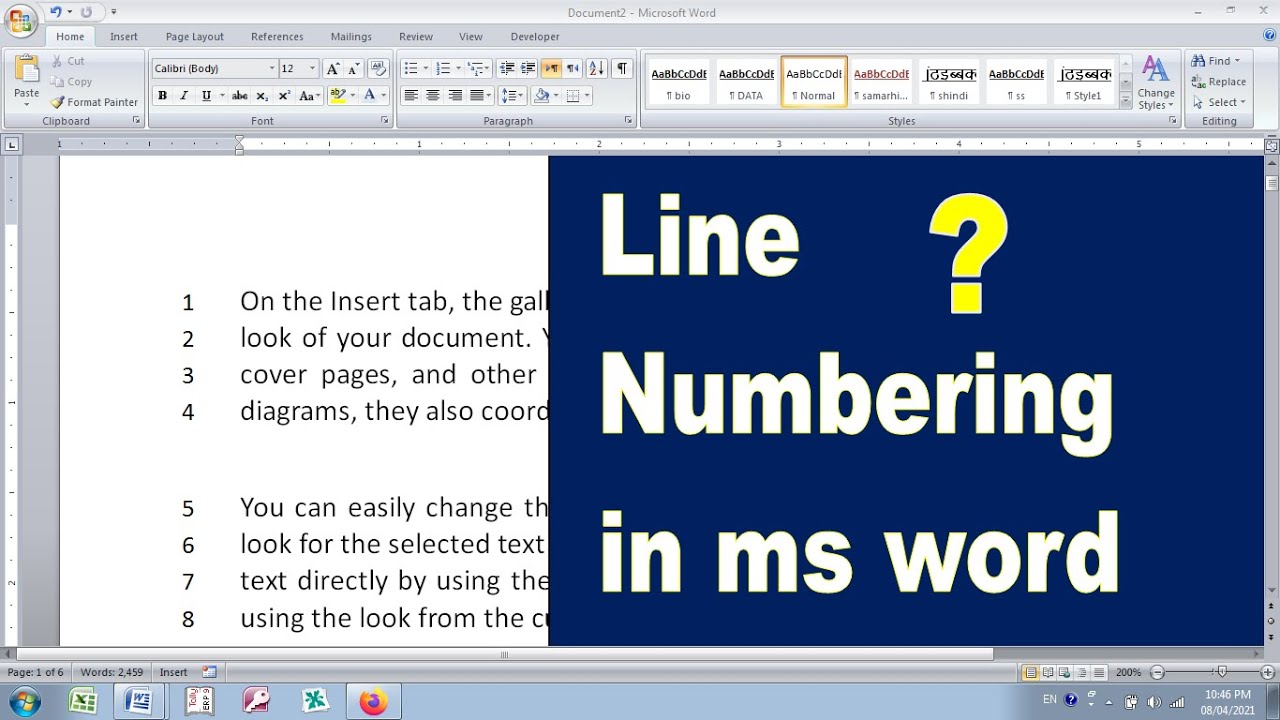 Line Number In Ms Word Line Numbering In Word Computer Solution Line Number In Ms Word Line Numbering In Word Computer Solution