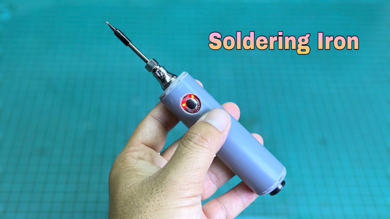 How To Make Wireless Rechargeable Soldering Iron From PVC Pipe - YouTube