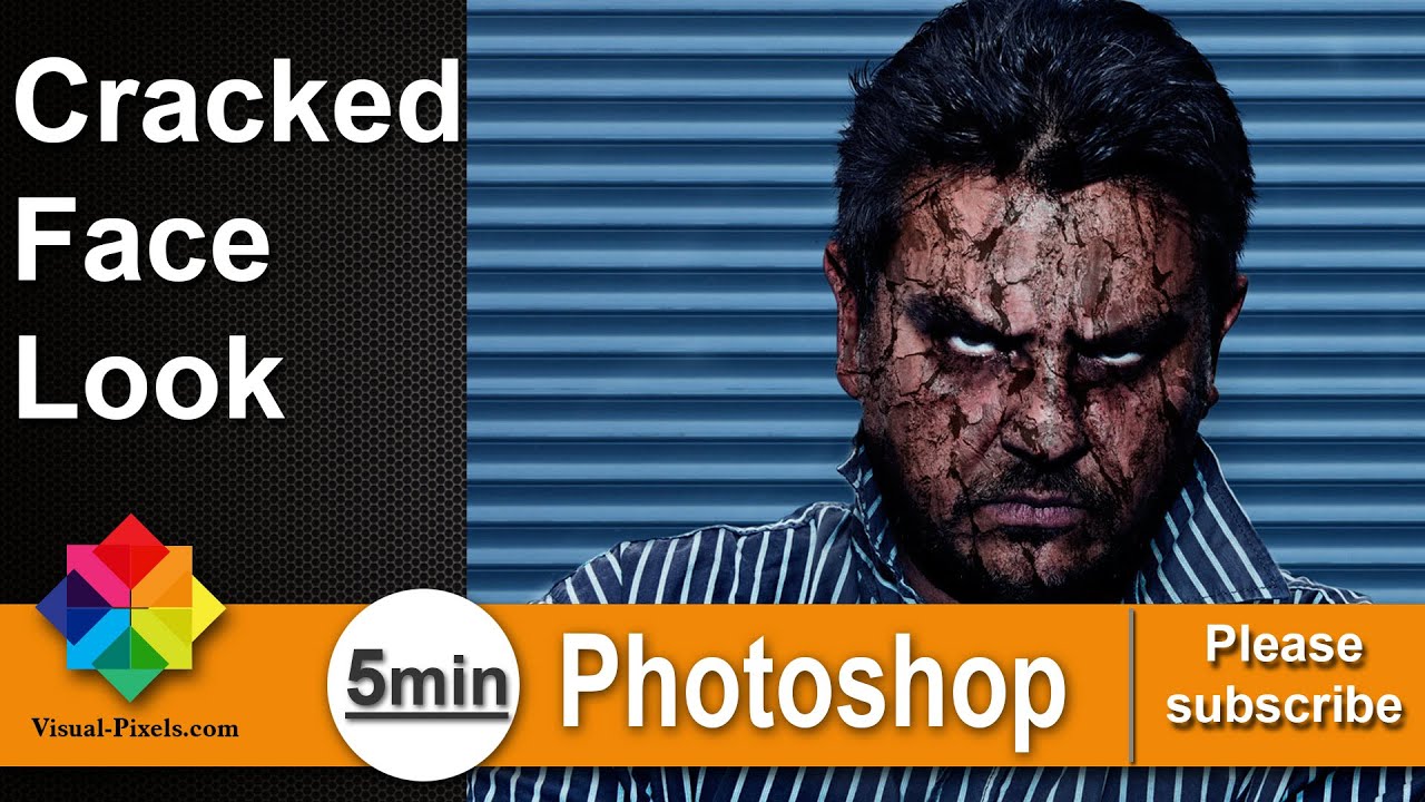 Photoshop Tutorial: Cracked Face Look - YouTube