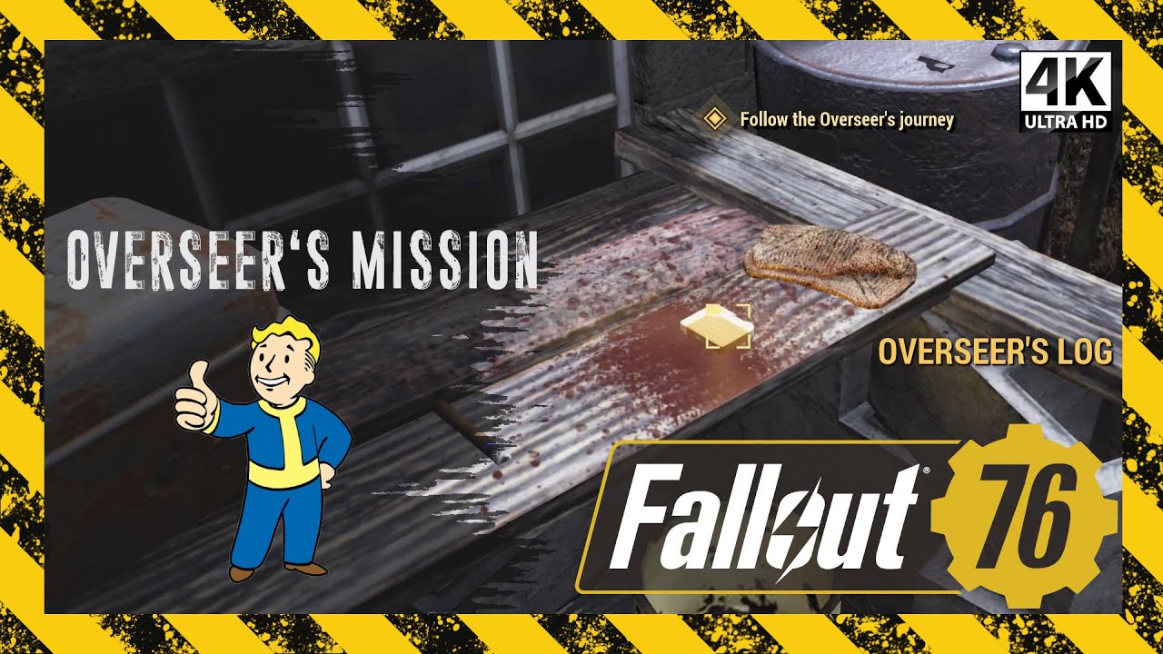 Overseer's Mission | Find all Overseer Holotapes | Fallout 76 [4K] PC ...