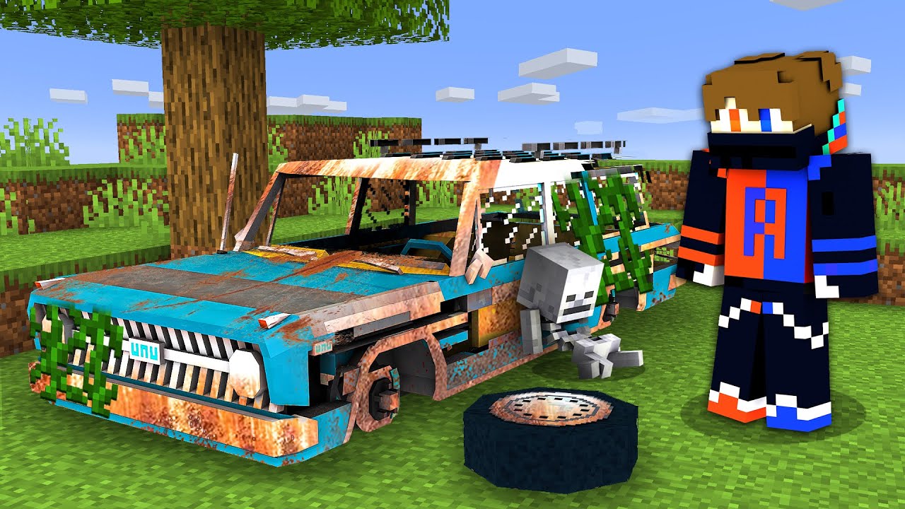 I Restored a Abandoned Old Car in Minecraft - YouTube